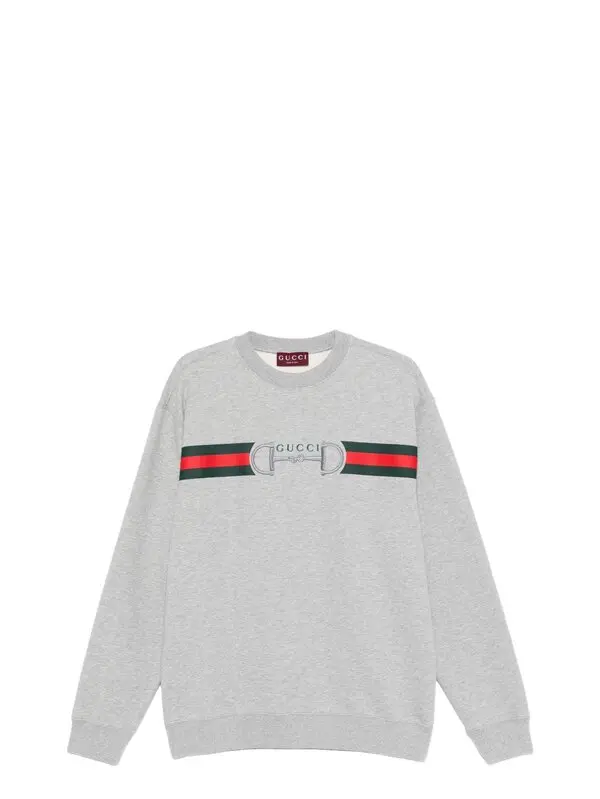 Gucci Logo Cotton Sweatshirt - Grey