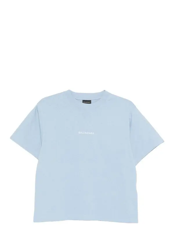 Balenciaga Logo Back T-shirt - Sky Blue