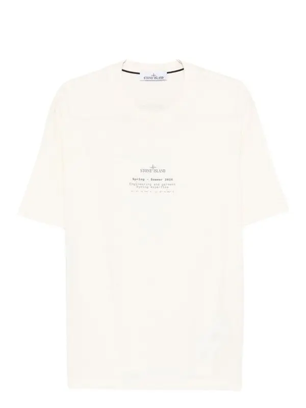 Stone Island Logo Cotton T-shirt - White