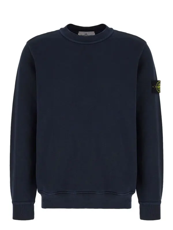 Stone Island Cotton Crewneck Sweater - Blue