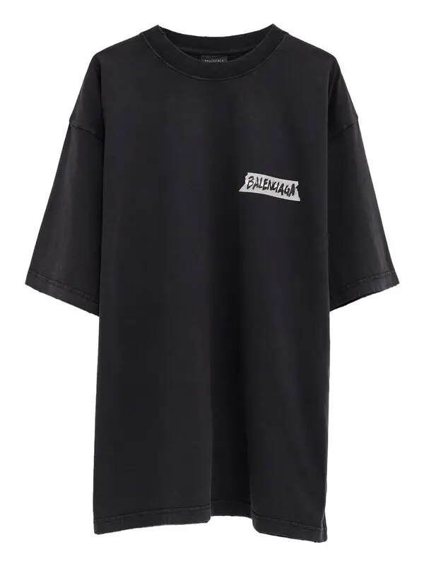 Balenciaga Masking Tape T-shirt - Black