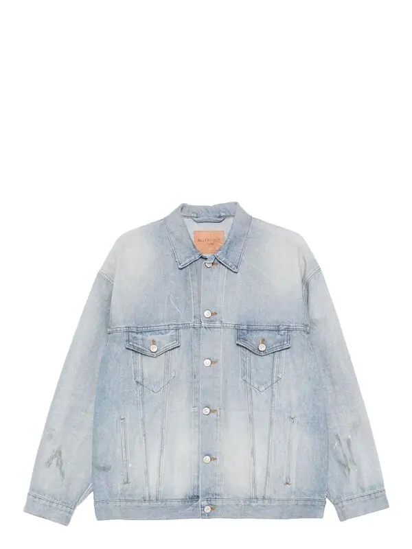 Balenciaga Denim Cotton Jacket - Sky Blue