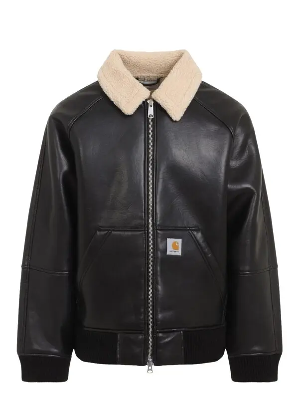 Carhartt Work In Progress Faux Leather Jacket - Black