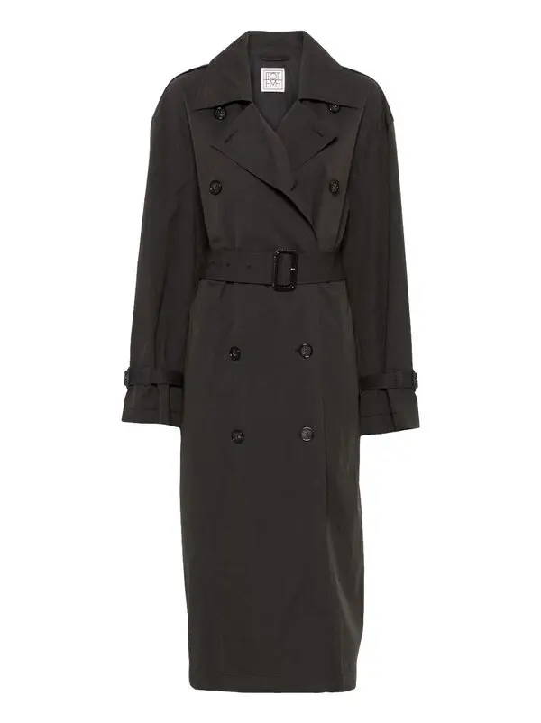 TOTEME Cotton-blend Trench Coat - Black