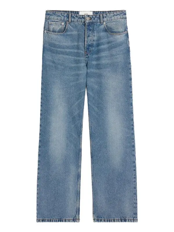 Ami Large Fit Denim Jeans - Sky Blue