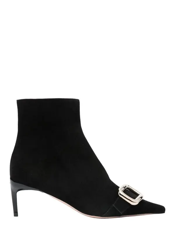 ROGER VIVIER Choc Heel Boots - Black