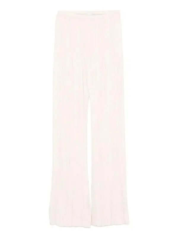 FORTE_FORTE Pleated Crepe Trousers - White