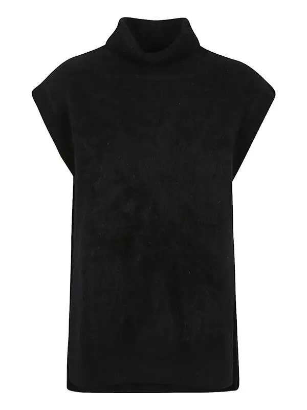 CT PLAGE Cashmere High-neck Vest - Black