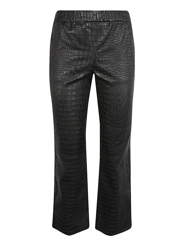 ENES Leather Trousers - Black