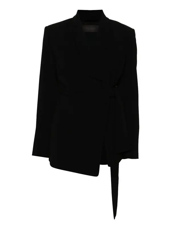 Max Mara Double-breasted Wrap Jacket - Black