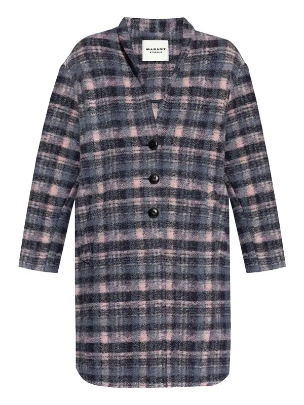 MARANT ETOILE Gabriel Wool Blend Coat - Purple