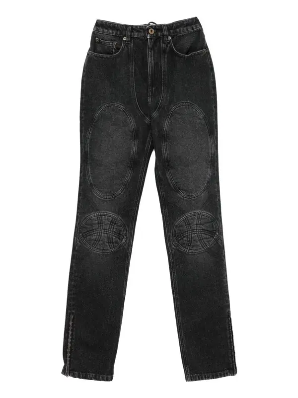Jean Paul Gaultier Padded Denim Jeans - Black