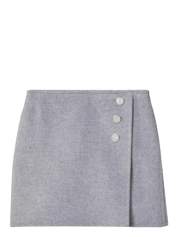 Tory Burch Wool Mini Skirt - Grey