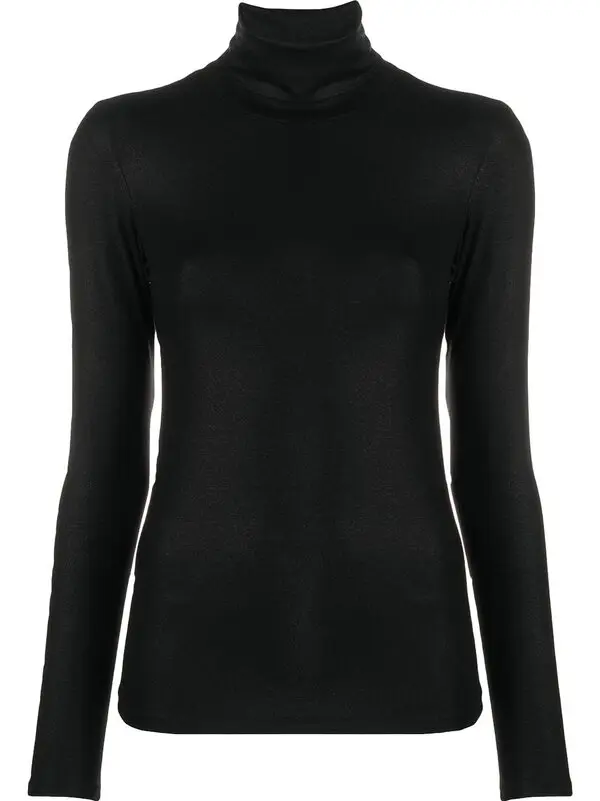 Majestic International Lurex High-neck Sweater - Black