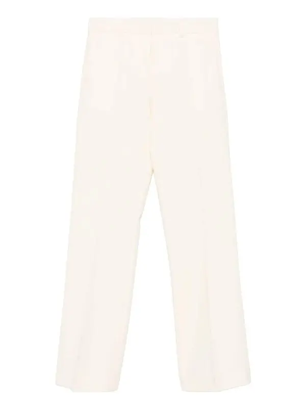Alberto Biani Wool Flared Trousers - White