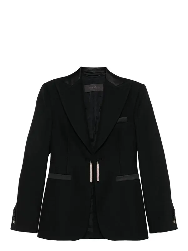 Max Mara Wool Single-breasted Jacket - Black