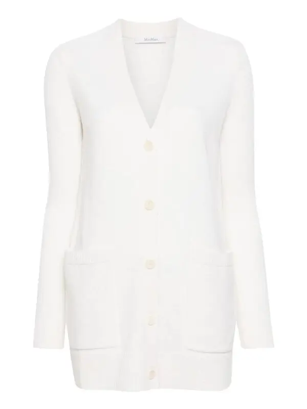 Max Mara Wool And Cashmere Blend Cardigan - White