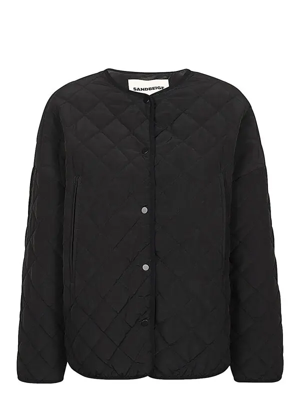 SANDBEIGE Nylon Quilted Jacket - Black
