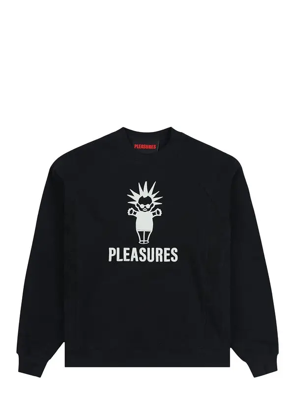 PLEASURES Punk Baby Crewneck - Black