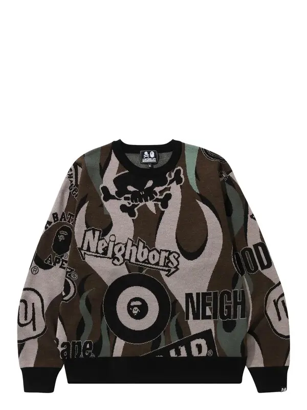A BATHING APE X Neighborhood Relaxed Fit Knit - Green