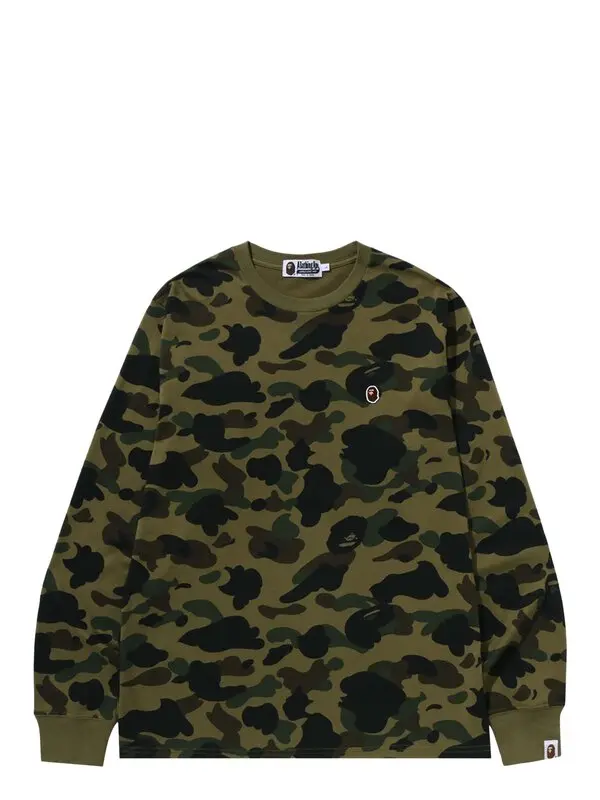 A BATHING APE 1st Camo One Point Long-sleeve Tee - Green