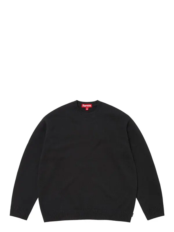 Supreme Angora Script Sweater - Black