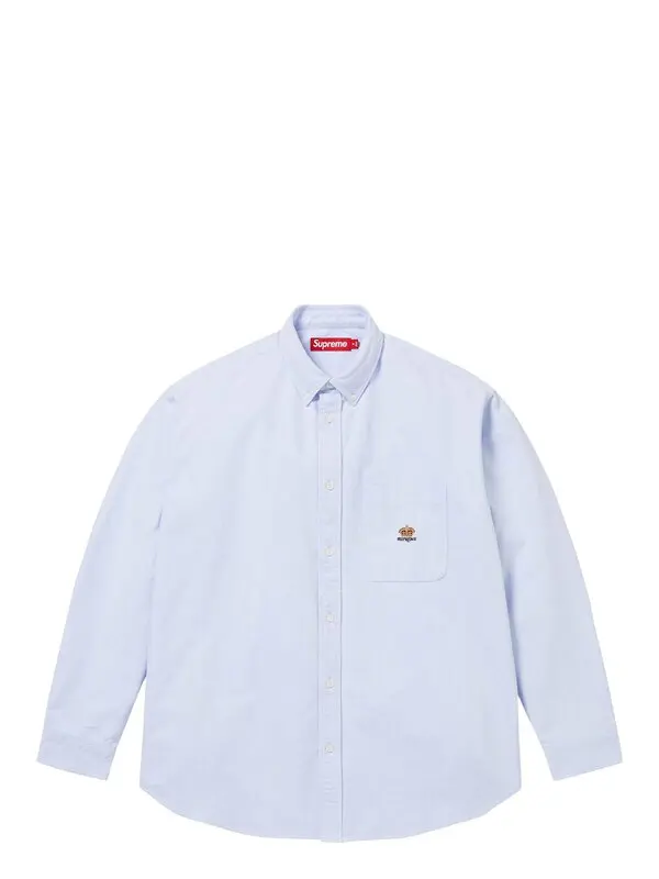 Supreme Loose Fit Flannel Oxford Shirt - Blue