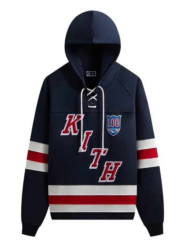 Kith For The New York Rangers Retro Delk Hoodie - Black