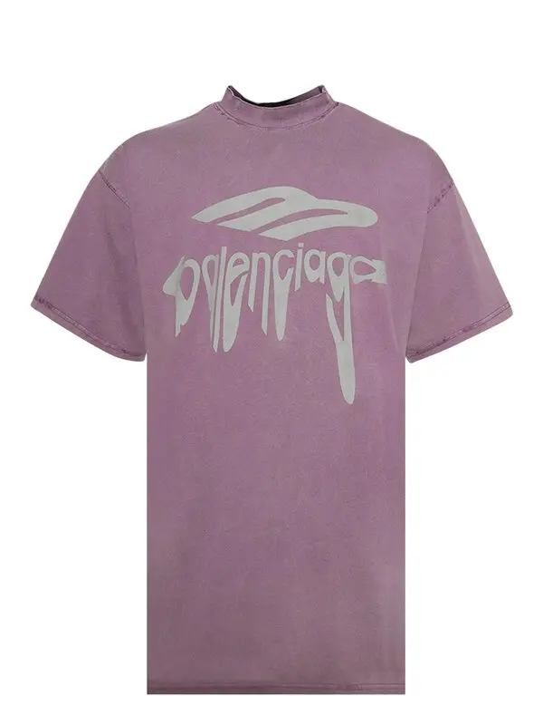 Balenciaga Oversized T-shirt - Purple