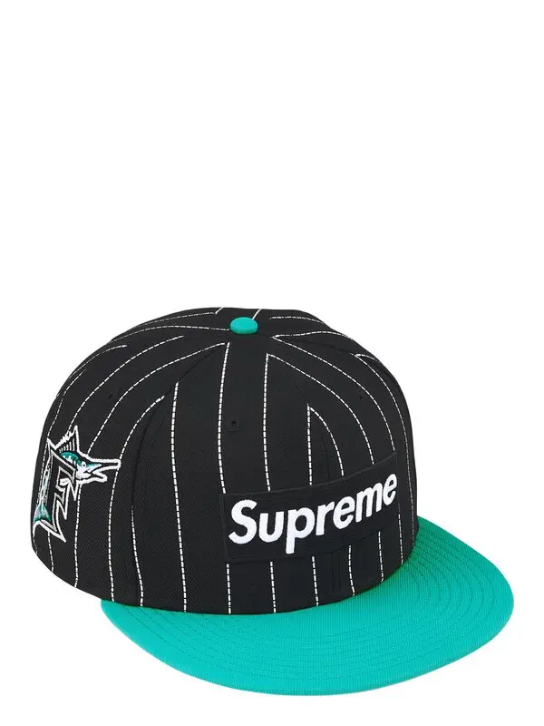 Supreme X Mlb Teams Box Logo New Era Cap - Black