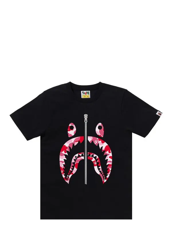 A BATHING APE Abc Camo Shark Tee - Black
