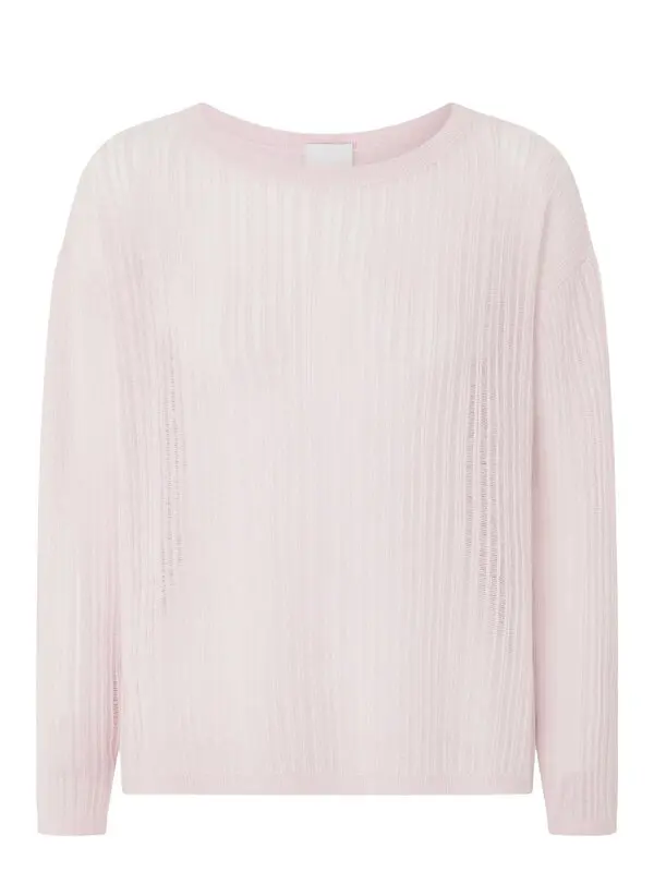 ALLUDE Ribbed-knit Cashmere Sweater - Pink