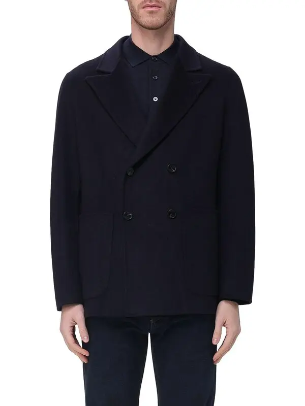 PALTO' Double Breasted Coat - Blue