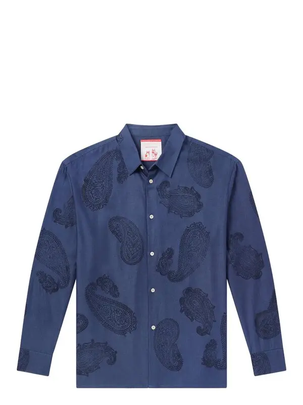A KIND OF GUISE Nanamica Paisley-print Cotton-twill Shirt - Blue