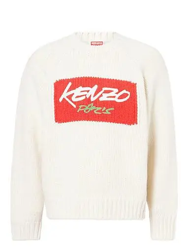 Kenzo Futura Embroidered Wool Jumper - Off White