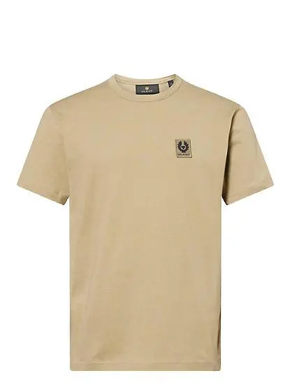 Belstaff Brand-patch Crew-neck Cotton T-shirt - Fatigue Green