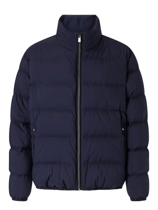 Ralph Lauren Purple Label Quilted Shell Down Bomber Jacket - Blue