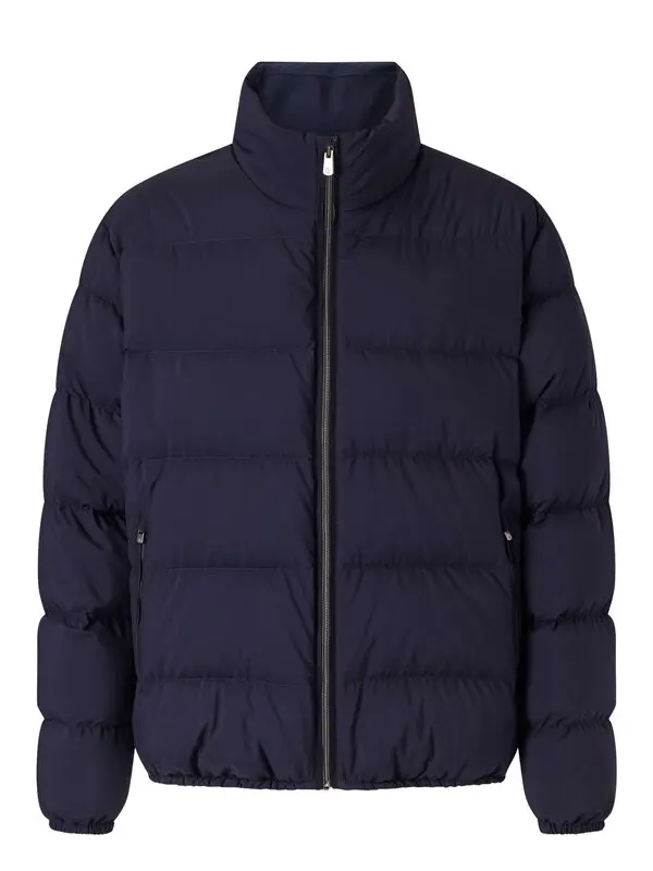 Ralph Lauren Purple Label Quilted Shell Down Bomber Jacket - Navy