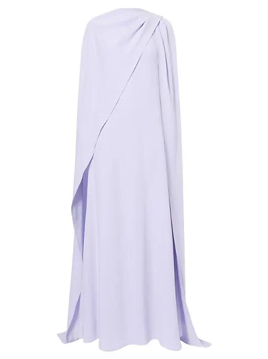 Huishan Zhang Danica Cape Woven Gown - Purple