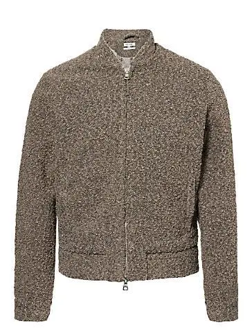 BELIER Bouclé-textured Woven Bomber Jacket - Brown