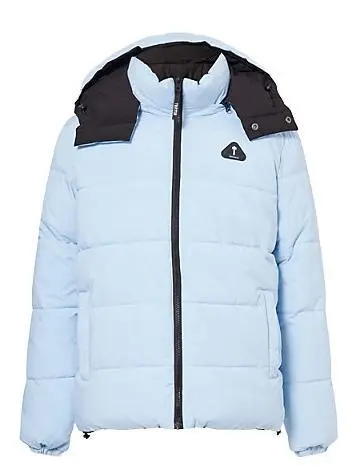 Trapstar Irongate Arch Reversible Padded Woven Jacket - Black/light Blue