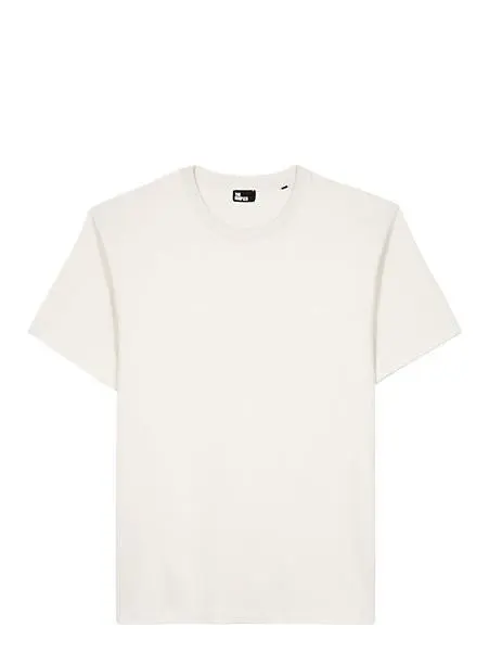 The Kooples Brand-embroidered Short-sleeved Cotton-jersey T-shirt - Light Beige