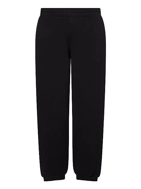 Burberry Ronnie Check-contrast Cotton Jogging Bottoms - Black