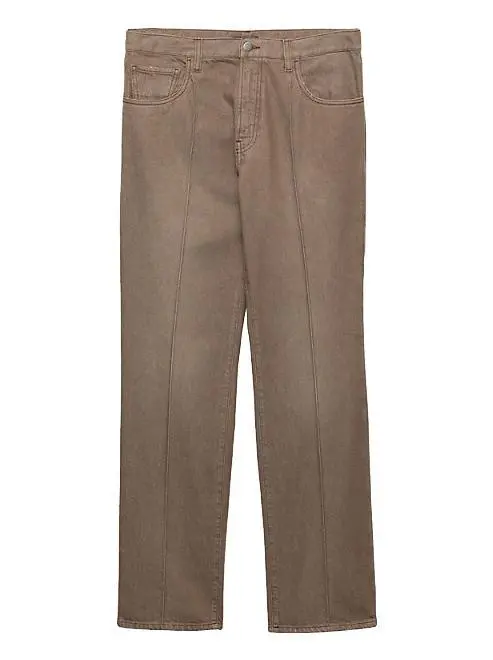 Prada Straight-leg Mid-rise Denim Jeans - Brown