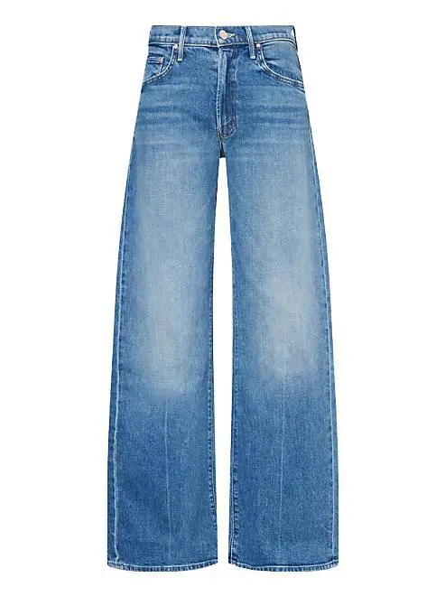 MOTHER The Mid Rise Lasso Sneak Wide-leg Denim Jeans - Get 2 Birds Stoned