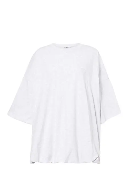 Acne Studios Eniko Gathered Cotton-jersey T-shirt - Grey Melange