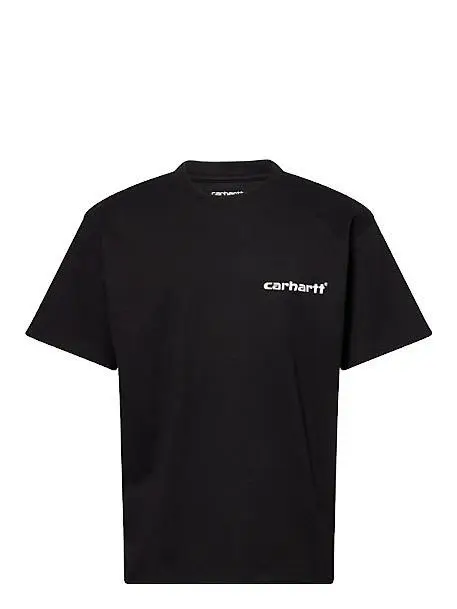 Carhartt Work In Progress Graphic-print Crewneck Cotton T-shirt - Black