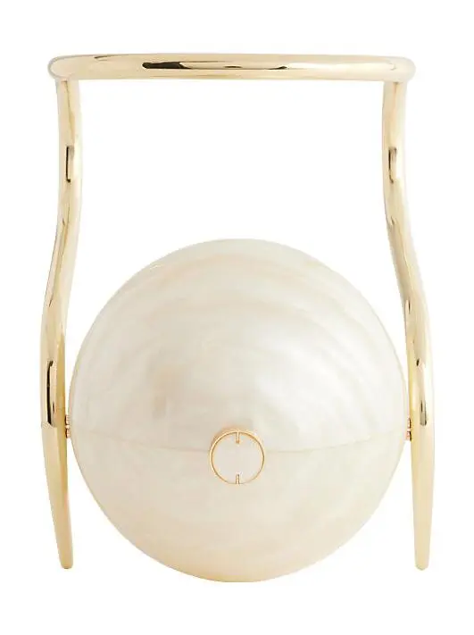 Cult Gaia Pearl Acrylic Top Handle Bag - Ivory