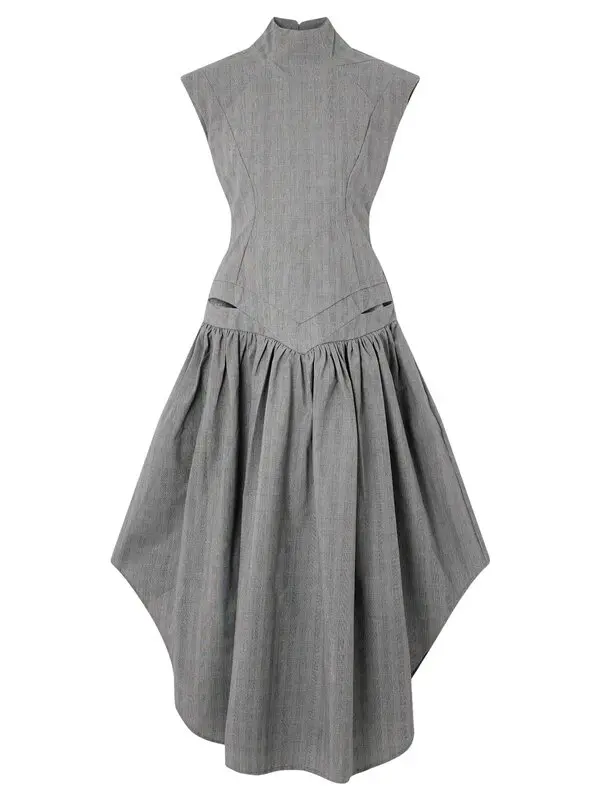 TOLU COKER Open-back Maxi Dress - Gray