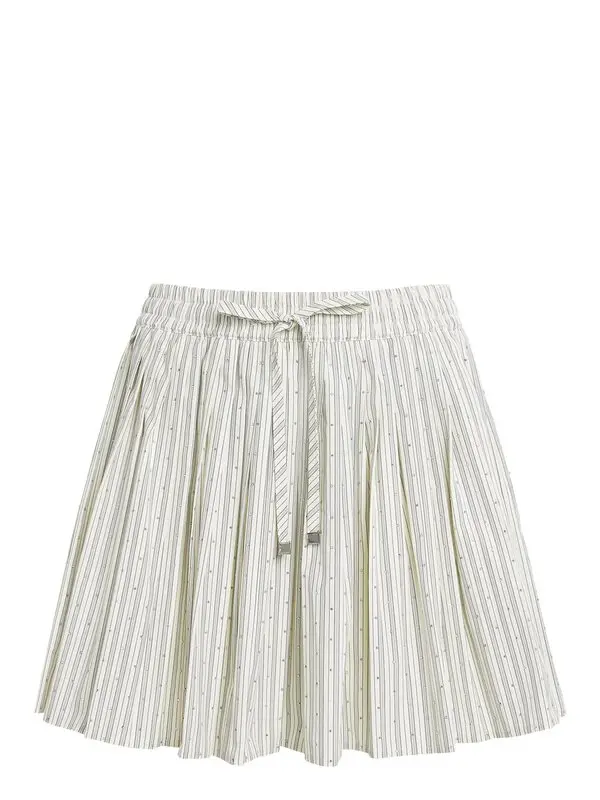 Sandro Embellished Stripe Mini Skirt - Beige